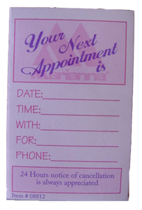 Appointment Books, Gift Certificates, & Etc